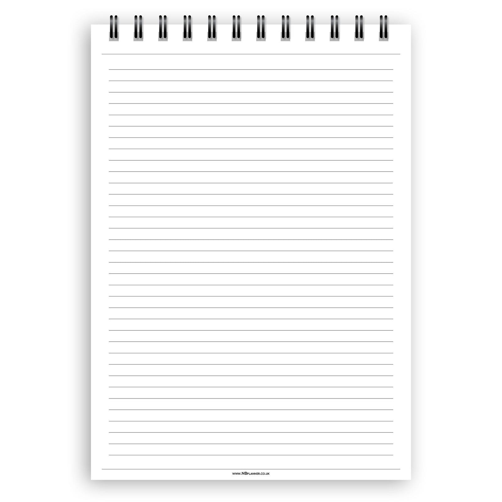 A5 narrow-ruled notepad | Spiral desk pad | Coloured and white paper