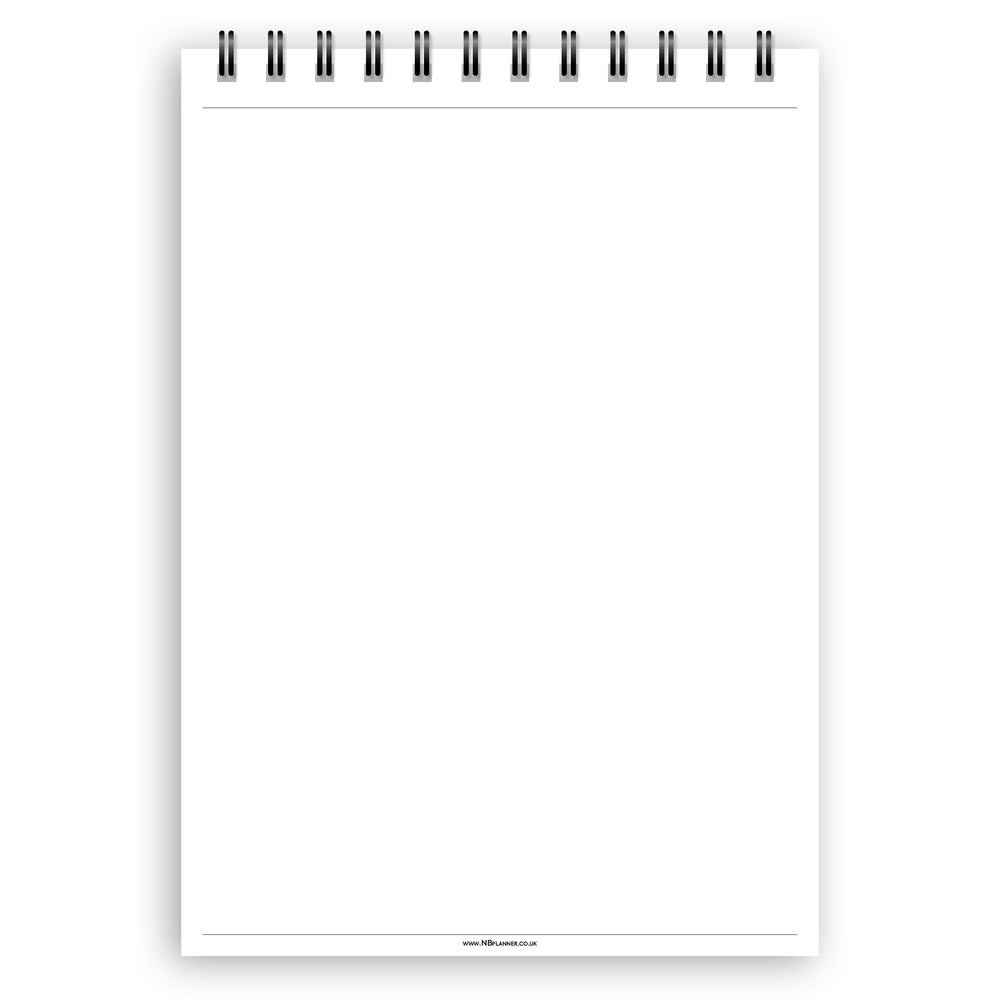 A5 plain paper notepad | Spiral desk pad | Coloured and white paper