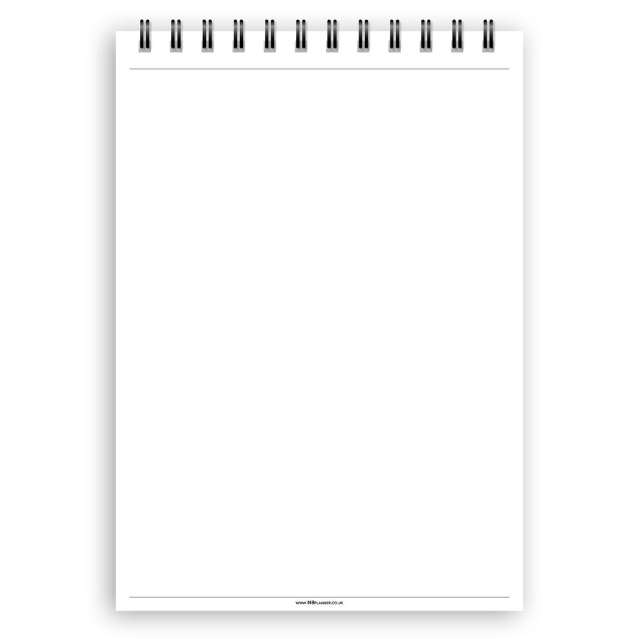 A5 plain paper notepad | Spiral desk pad | Coloured and white paper