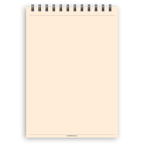 A5 plain paper notepad | Spiral desk pad | Coloured and white paper