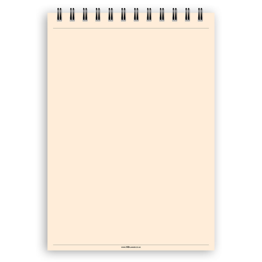 A5 plain paper notepad | Spiral desk pad | Coloured and white paper