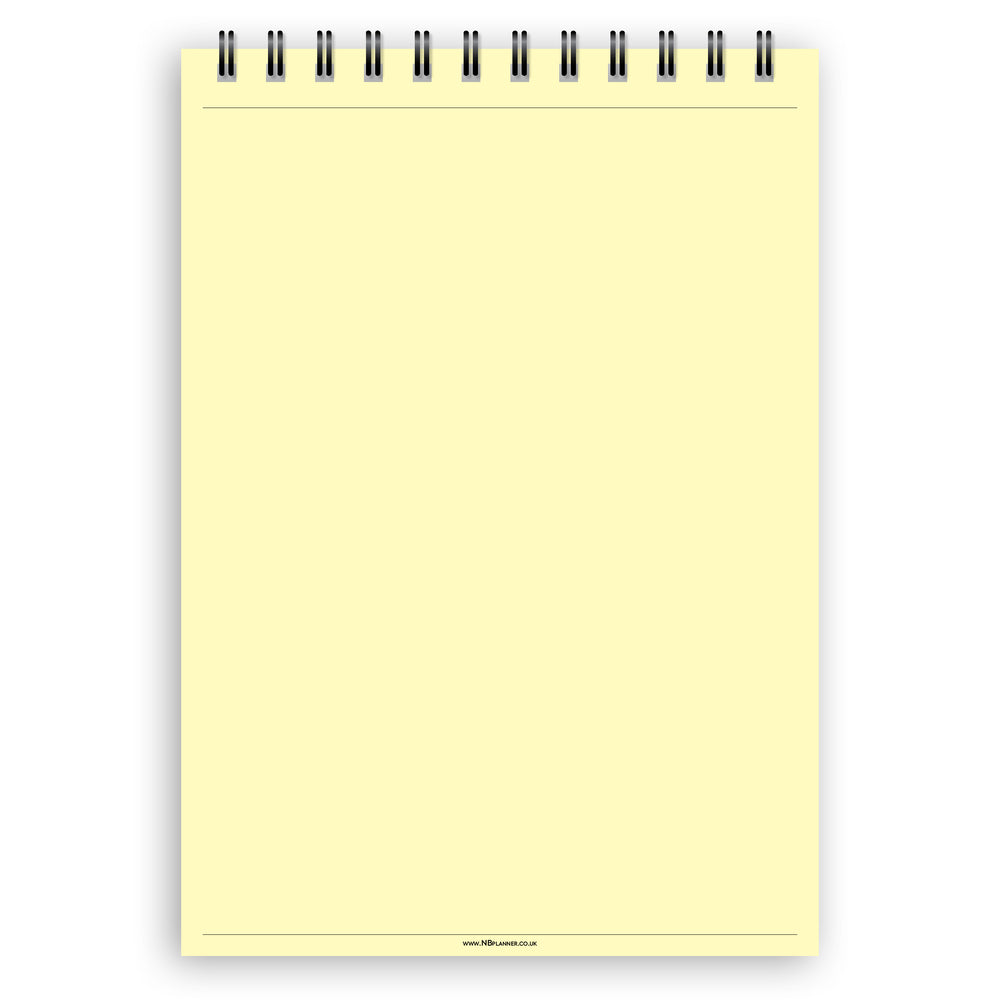 A5 plain paper notepad | Spiral desk pad | Coloured and white paper