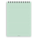 A5 narrow-ruled notepad | Spiral desk pad | Coloured and white paper