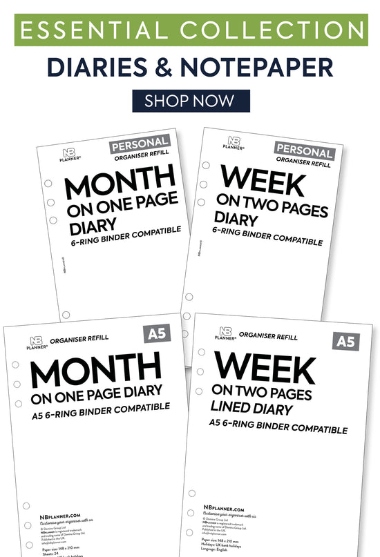 New organiser refills and inserts | A5 | Personal | Pocket