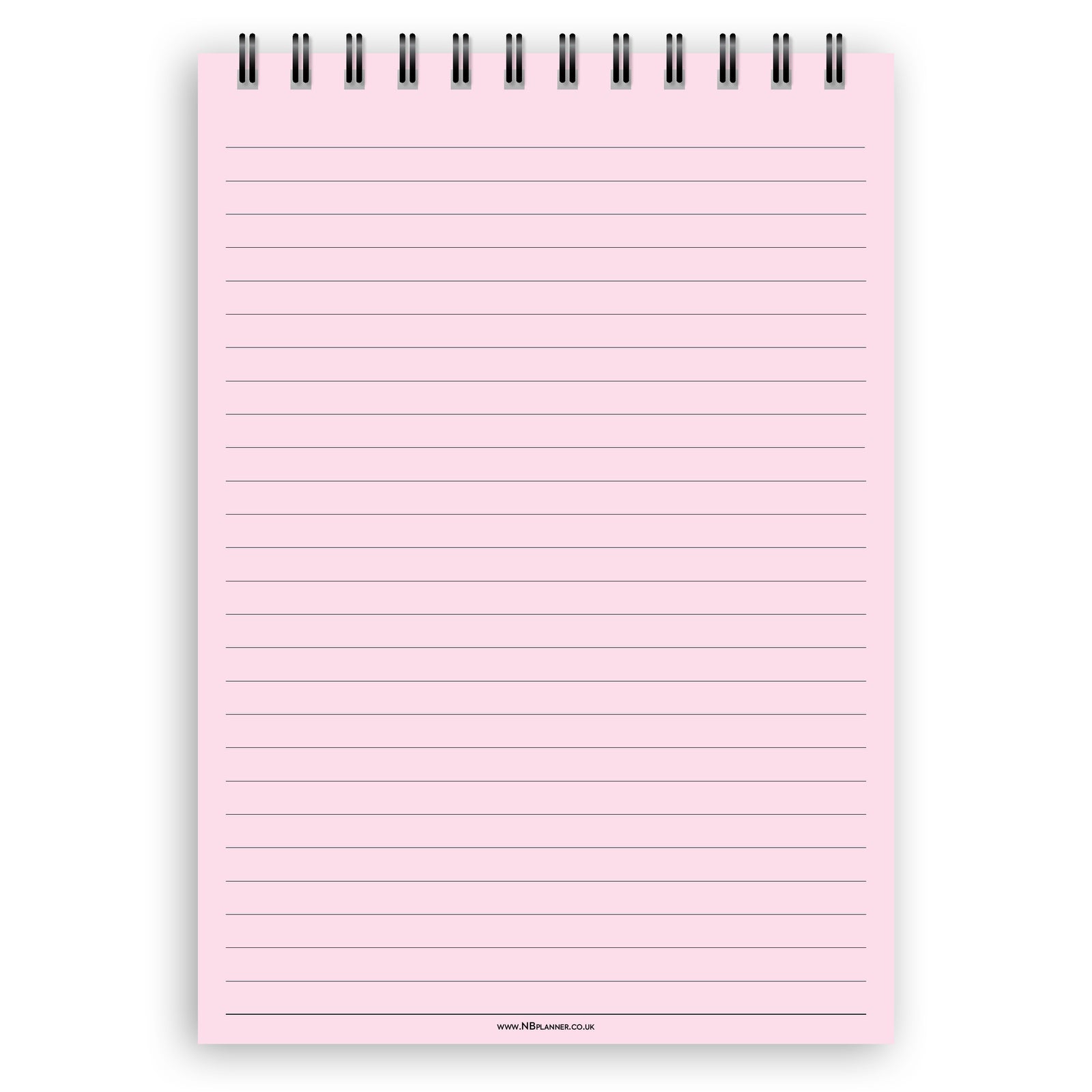 A5 wide-ruled notepad | Spiral desk pad | Coloured and white paper