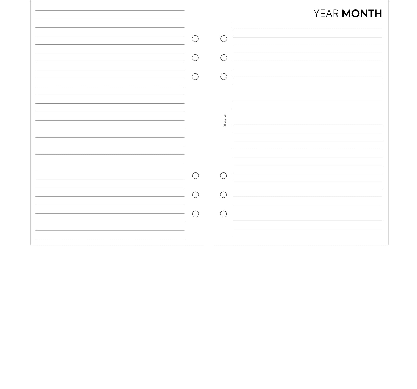 A5 size Month On One Page diary organiser refill | Essential